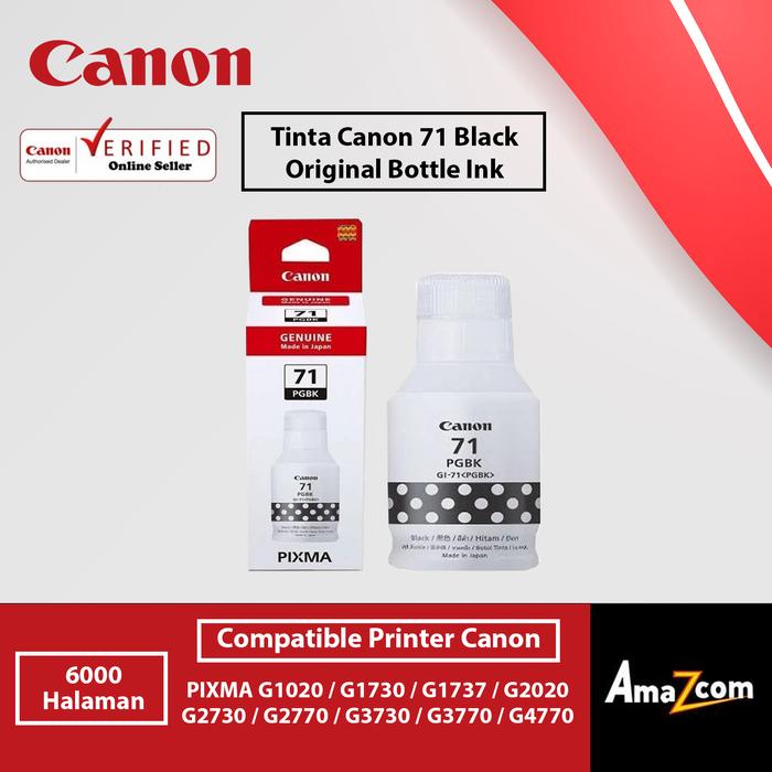 Jual TINTA CANON GI 71 PGBK BLACK / Canon GI71 PGBK BLACK [4531C001 ...
