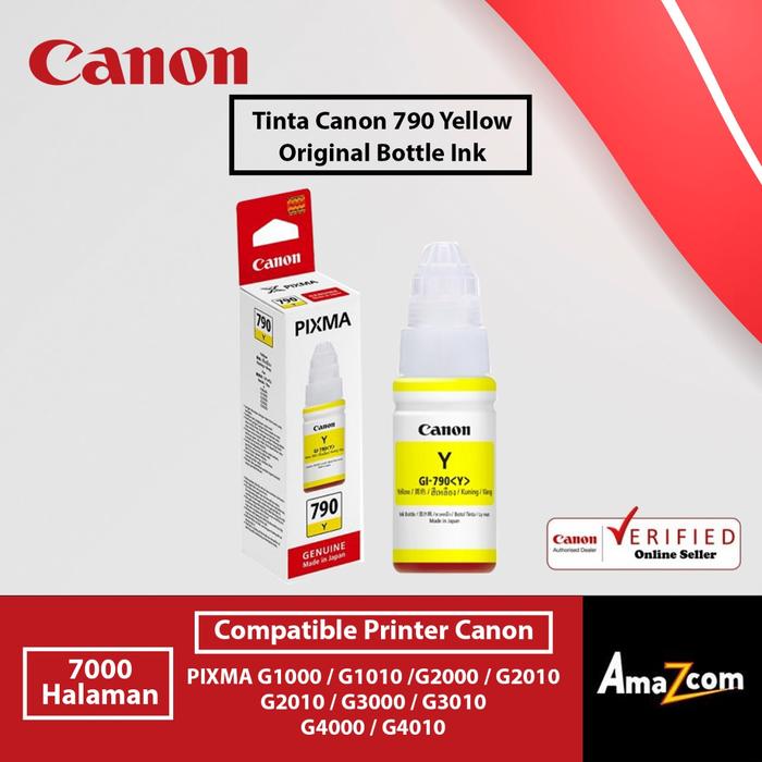 Jual Tinta Canon 790 Yellow Original Datascript Ink Bottle Tinta ...