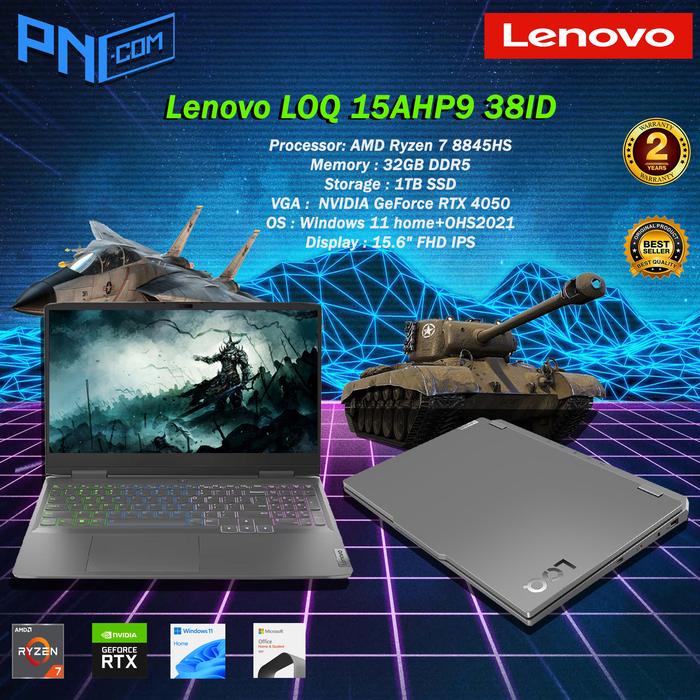 Jual Lenovo LOQ 15AHP9 38ID AMD Ryzen 7 8845HS 32GB 1TB SSD NVIDIA 4050 ...