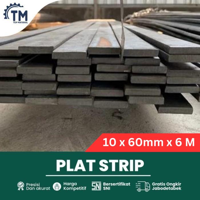 Jual Plat Strip Besi 10mm x 60mm Panjang 6 Meter SNI Besi Flat Bar ...