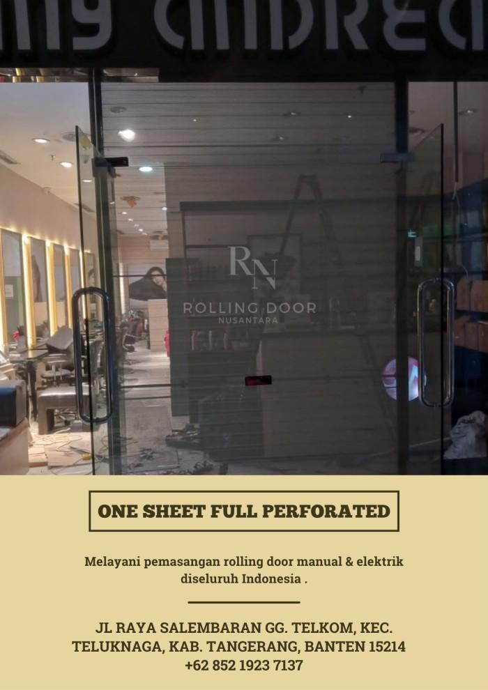 Jual Rolling door pintu toko one sheet full perforated rolling door ...
