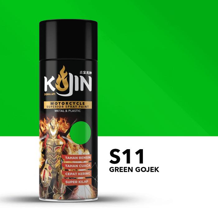 Jual Cat Semprot Motor KOJIN Pilox Aerosol S11 Green Gojek 400cc ...