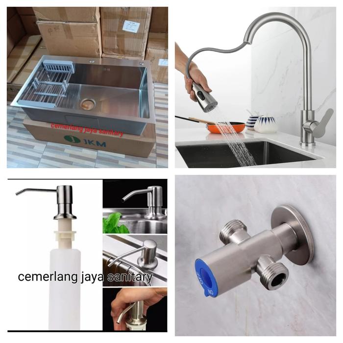 Jual Kitchen Sink Stainless 8050 Bak Cuci Pirng 1 Lubang Besar ...