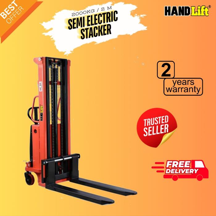Jual Handlift semi electric stacker 2000kg 2meter - 2 Ton 2 Meter - Kab. Bogor - Lifting ...