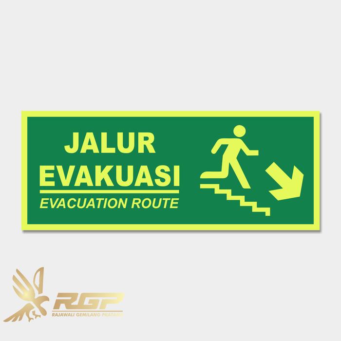 Jual Safety Sign Darurat - Jalur Evakuasi/Exit Akrilik & Sticker Fosfor ...
