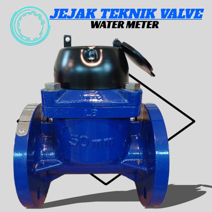 Jual WATER METER ARUS 2" INCH METERAN AIR ARUS FLANGE LEHER PENDEK DN50 ...