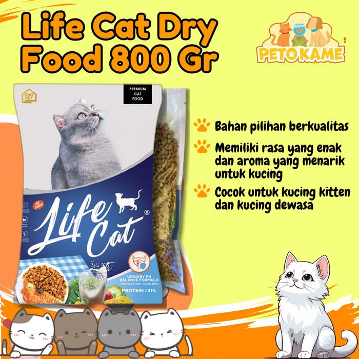 Jual Life Cat Dry Food 800 gram | makanan kucing kering - Kota Bandung ...