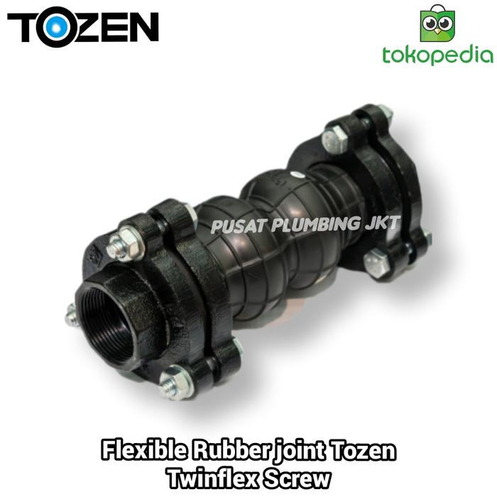 Jual Flexible Rubber Joint Tozen Twinflex 2" inch 50mm Screw / Flexible ...