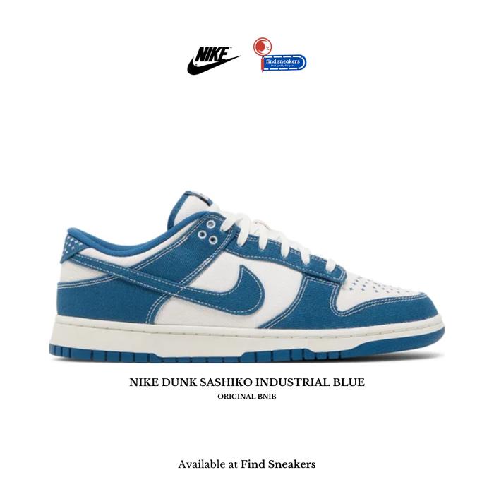 Jual Sepatu Sneakers Pria NIKE DUNK LOW SHASIKO INDUSTRIAL BLUE BNIB ...