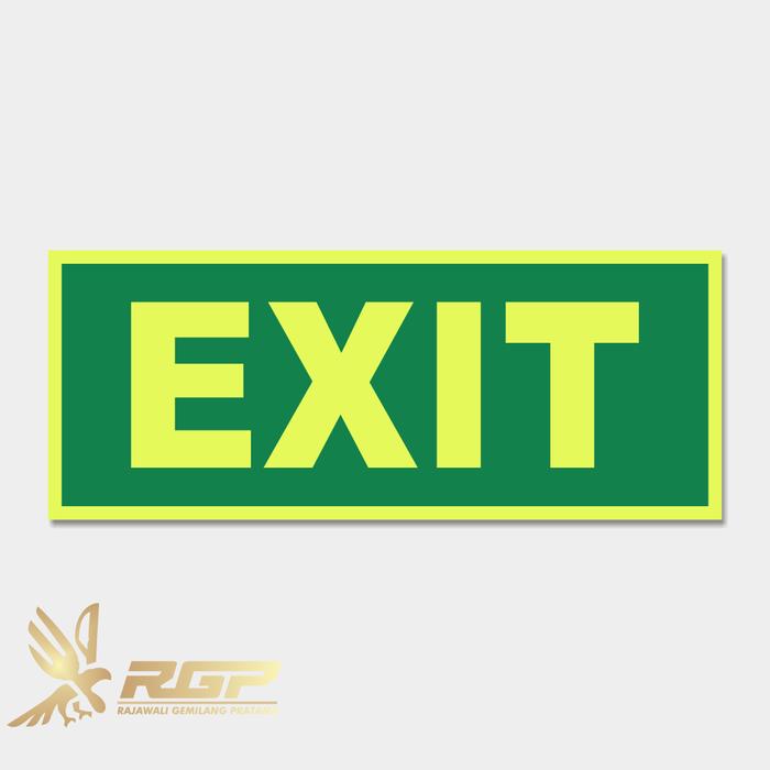 Jual Safety Sign Darurat - Jalur Evakuasi/Exit Akrilik & Sticker Fosfor ...