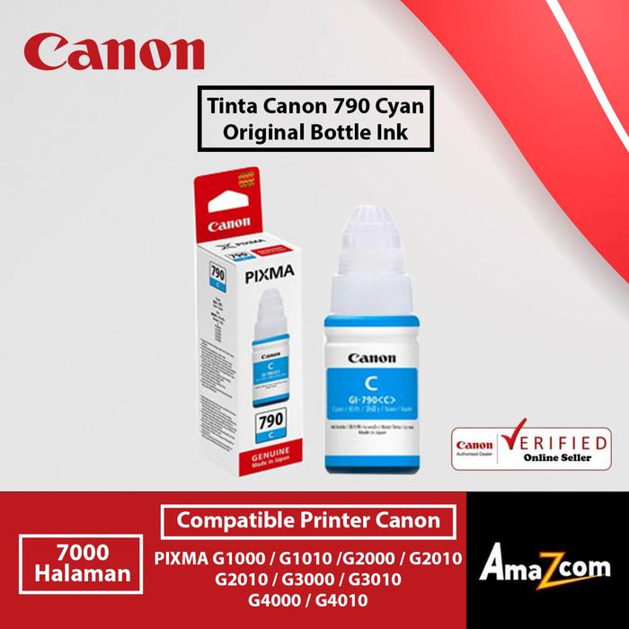 Jual Tinta Canon 790 Cyan Original Datscript Ink Bottle Tinta Printer ...