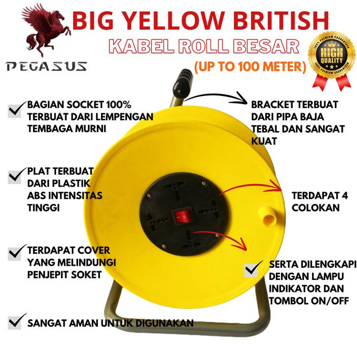 Jual KABEL ROLL KUNING BRITISH BESAR (BIG YELLOW BRITISH) PEGASUS ...
