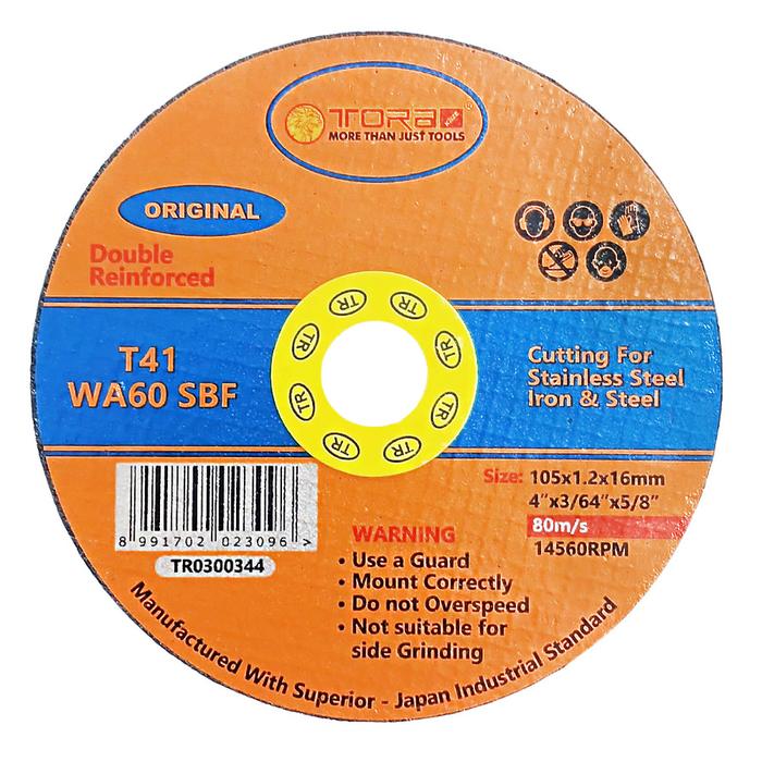 Jual TORA Batu Potong Gerinda 4 Inch WA60 SBF T41 - Abrasive Cutting Wheel mata gerinda mirip WD ...