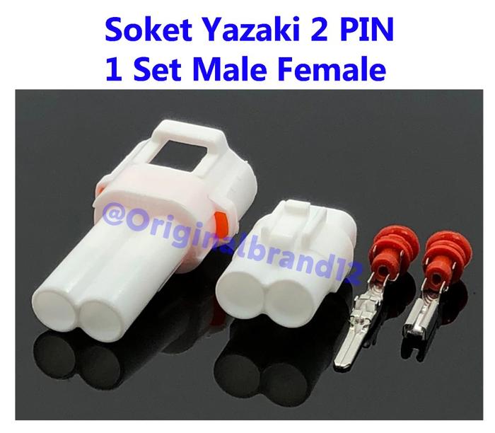 Jual Soket Yazaki Waterproof Connector 2 PIN / Yazaki konektor kabel 2 ...