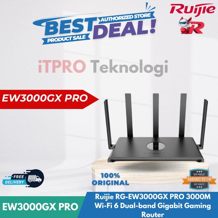 Promo Ruijie RG-EW3000GX PRO 3000M Wi-Fi 6 Dual-band Gigabit Gaming ...