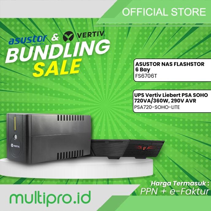 Promo ASUSTOR NAS FS6706T FLASHSTOR 6 Bay + UPS Vertiv Liebert PSA SOHO ...