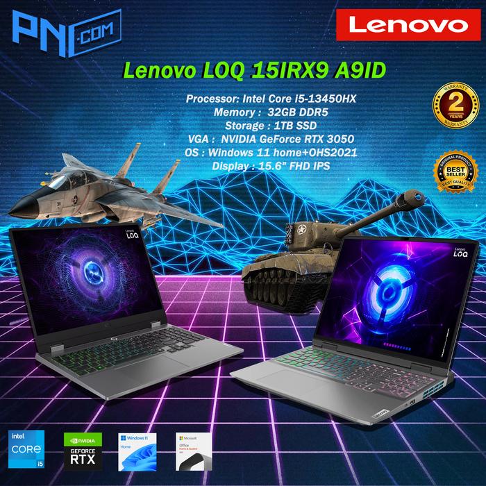 Jual Lenovo LOQ 15IRX9 A9ID Intel Core i7-13650HX 32GB 1TB SSD NVIDIA ...