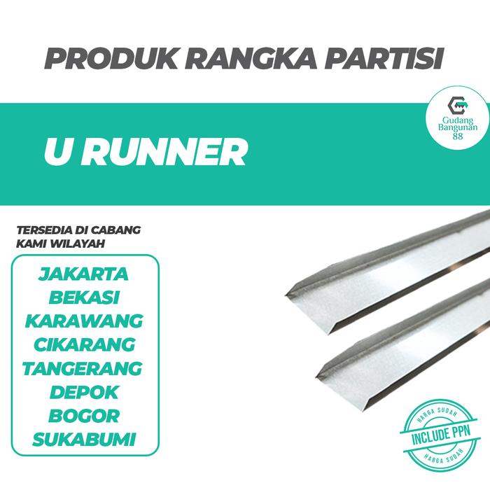 Jual METAL STUD RANGKA PARTISI GYPSUM 76 x 3 - U RUNNER 76 X 3 ...