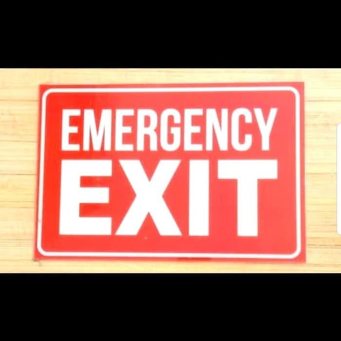 Jual Sign Stiker Rambu Emergency EXIT Merah uk 20 x 15 cm - Jakarta ...