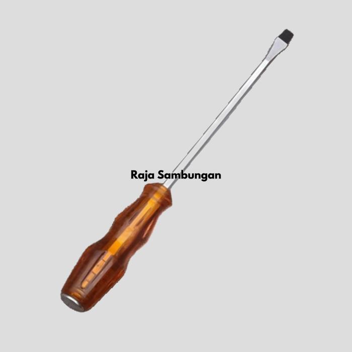 Jual Obeng Minus Ketok 8 x 200 mm Ujung Magnet Screwdriver Alat Pelepas ...