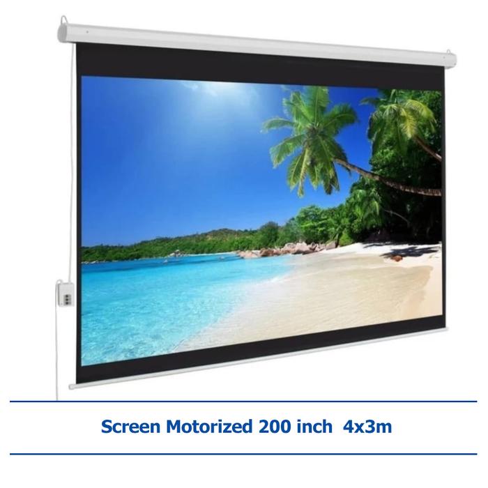 Promo Screen Motorized 200 inch 4 x 3 meter Cicil 0% 3x - Jakarta Barat ...