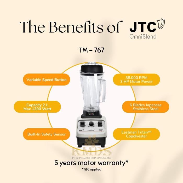 Promo Blender JTC OmniBlend TM-767 series Cicil 0% 3x - Kota Tangerang Selatan - KMDS Flavors ...