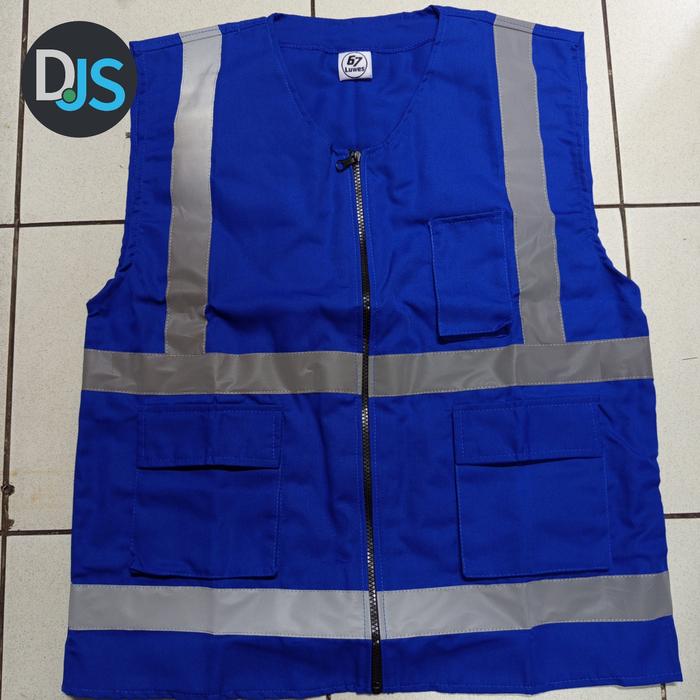 Jual Rompi drill Biru bca / rompi proyek drill / rompi safety Biru bca ...