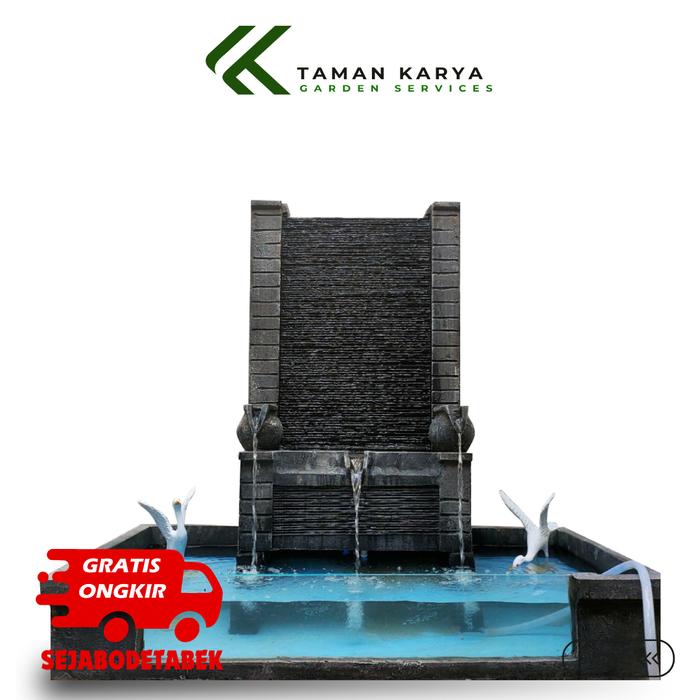 Jual kolam air mancur taman minimalis / kolam ikan kaca portable ...