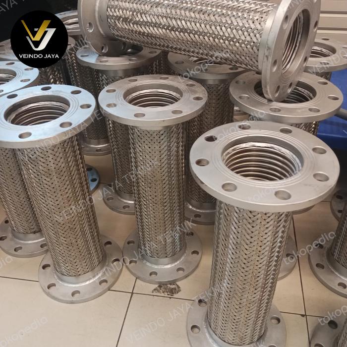 Jual Flexible Hose Flange JIS 10K Galvanis 2" inch panjang 50cm custom ...