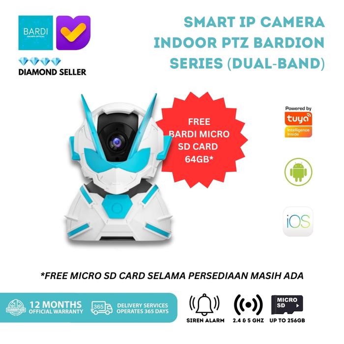Promo BARDI Smart IP Camera Indoor PTZ 3MP BARDION Series (Dual 2.4 ...