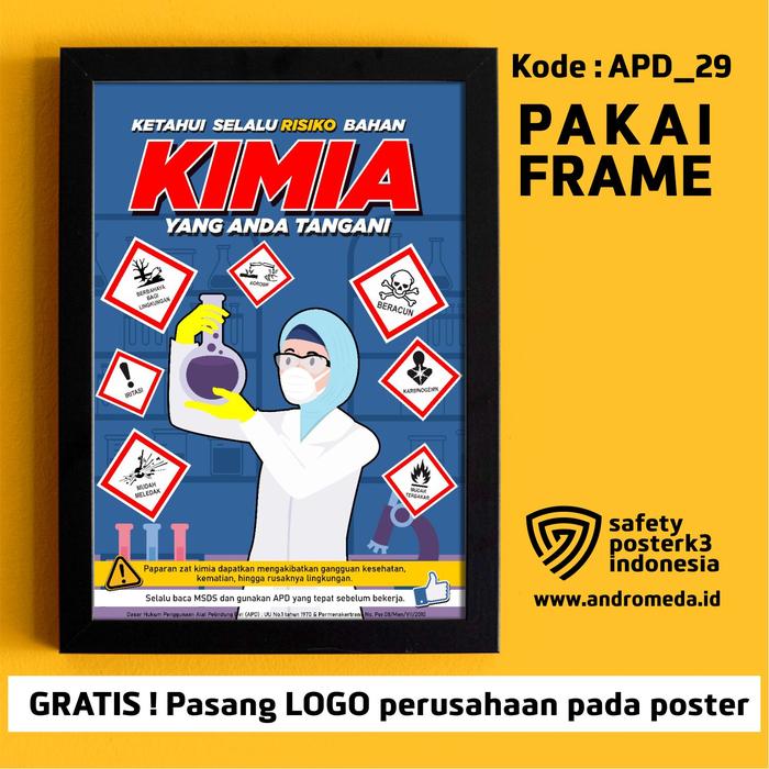 Jual Safety Poster Slogan K3 Ketahui Selalu Bahaya Risiko Bahan Kimia ...