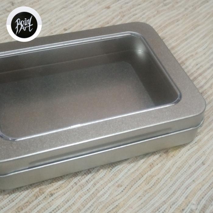 Jual box kotak kaleng mini sedang besar universal - mika silver - Kota ...
