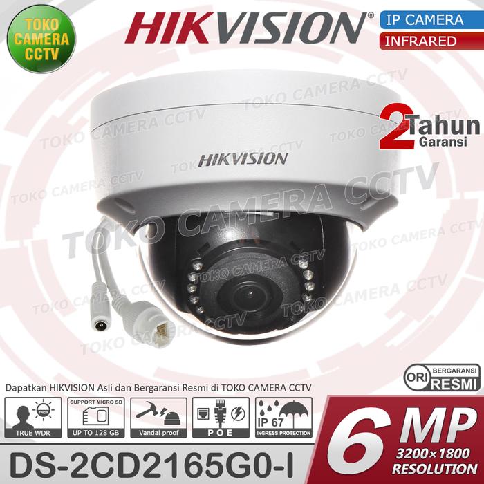 Promo IP CAMERA 6MP HIKVISION DS-2CD2165G0-I DOME - Jakarta Barat - TOKO CAMERA CCTV | Tokopedia