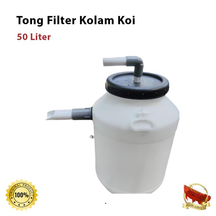 Jual Tong Filter Kolam Saringan Kolam Koi 50 Liter warna Putih - Kota ...