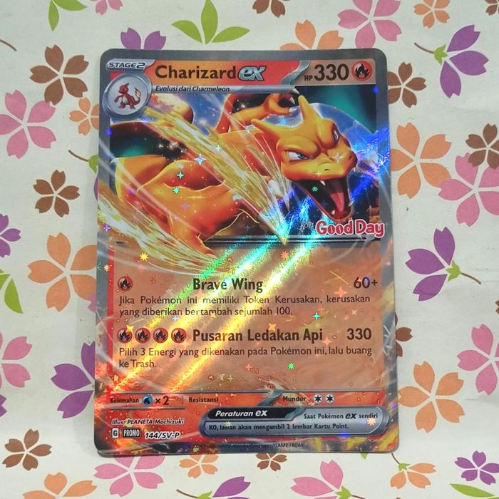 Jual pokemon good day promo charizard ex - pikachu - ceruledge - chansey - rockruff - arcanine ...