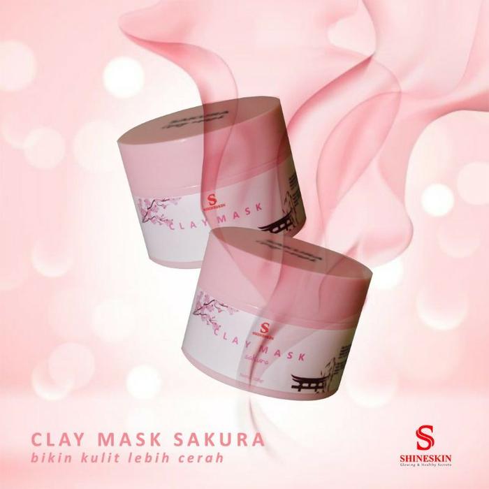 Jual Shineskin Clay mask sakura/masker lumpur sakura /masker wajah ...