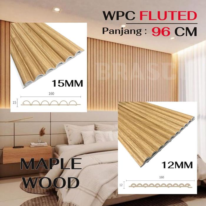 Jual WPC Grade A+ Wall Panel 1 Meter Fluted Bulat Lingkaran Segitiga 96 ...