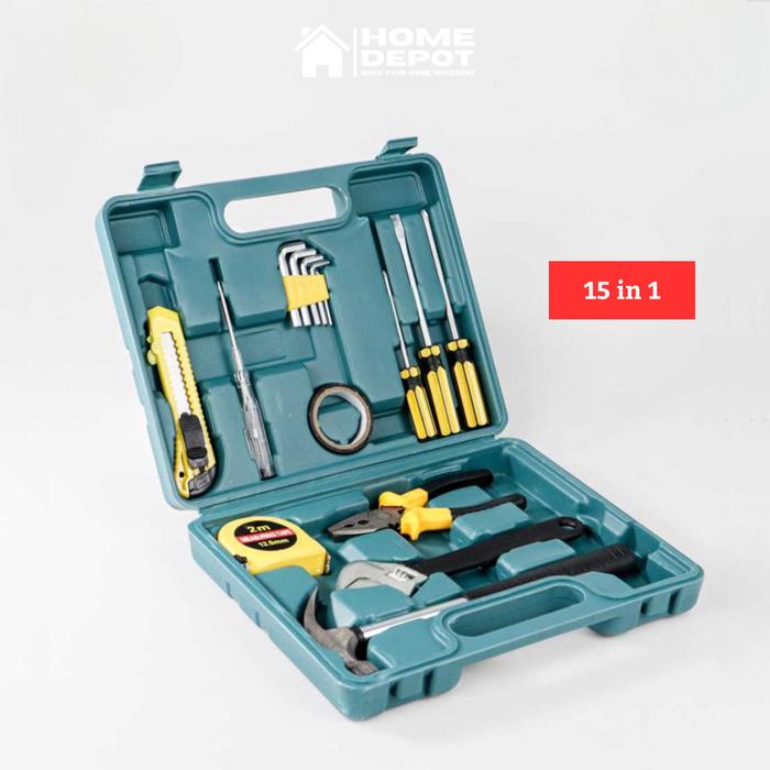 Jual Tool Kit Set Perkakas Rumah Tangga Tukang Lengkap Obeng Tang 19 in ...