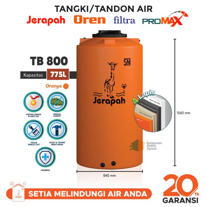 Jual TANGKI AIR / TOREN / TANDON AIR JERAPAH/OREN/FILTRA/PROMAX TB800 ...