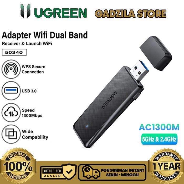 Jual UGREEN USB Wifi Receiver Wireless Adapter Dual Band 650Mbps 6dBi ...