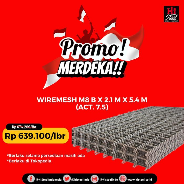 Jual Wiremesh JIS M8 - 150 X 150 - 2.1m X 5.4m - Kota Bekasi - Hi Steel ...