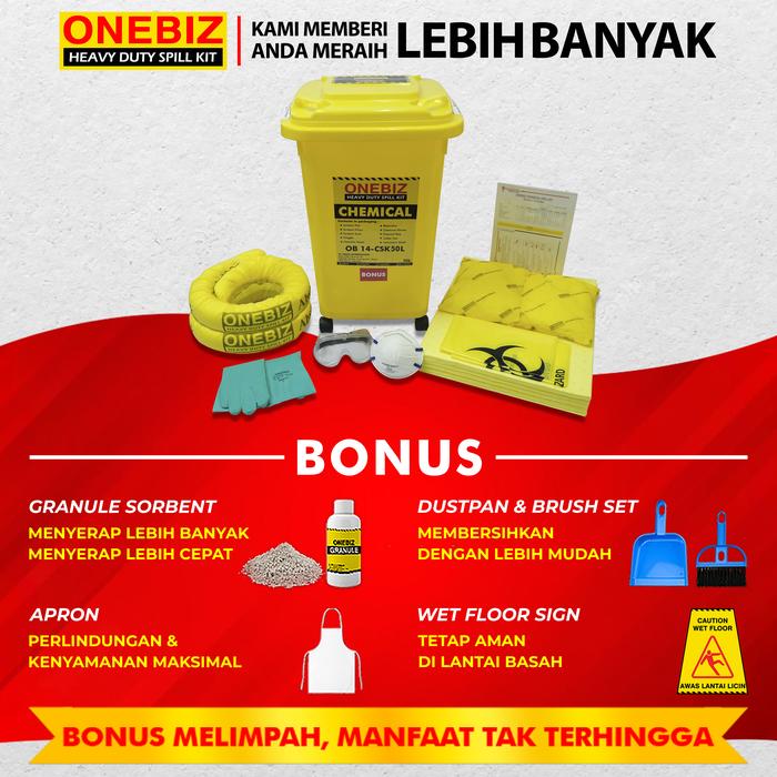 Jual Penyerap Tumpahan Kimia 13 Galon Chemical Spill Kit 50 Liter - Kab ...