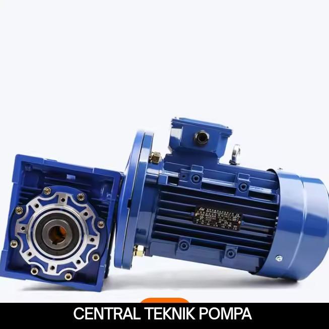 Jual GEAR BOX NMRV-050 RASIO-1:20 C/W MOTOR 0.75KW 1HP 3PHASE SET MOTOR ...