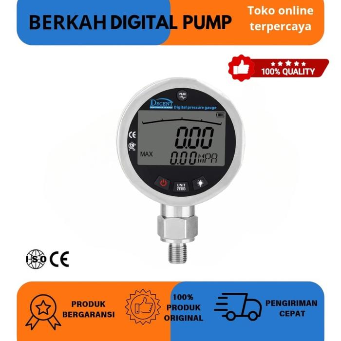 Jual Digital Hydraulic Test Pressure Gauge 0-60 MPa Kpa PSI Kgf cm2 600 ...