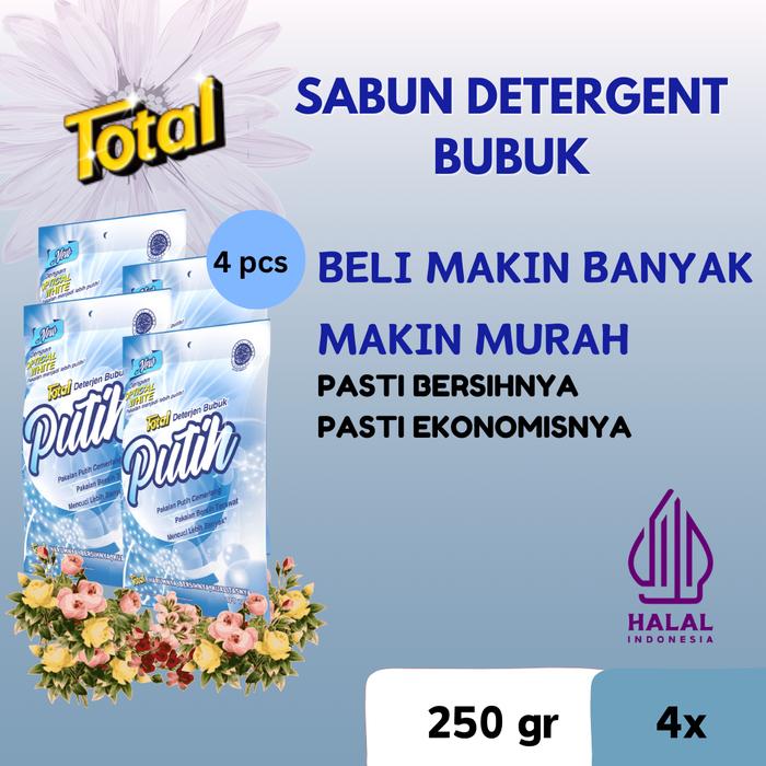 Promo Sabun Detergent Bubuk Total Putih 250gr - 4 Pcs - Jakarta Timur ...