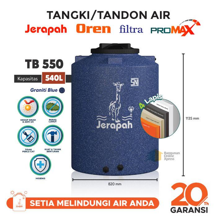 Jual TANGKI AIR / TOREN / TANDON AIR JERAPAH/OREN/FILTRA/PROMAX TB550 ...