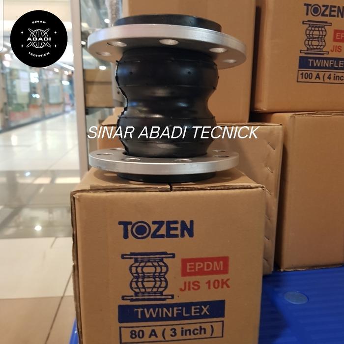 Jual FLEXIBLE RUBBER JOINT TWINFLEX TOZEN 3" INCH DN80 JIS 10K ...