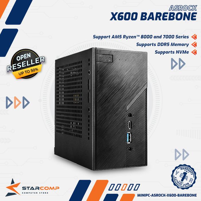 Promo ASROCK DESKMEET X600 SERIES MINI PC BAREBONE AMD AM5 DDR5 WIFI ...