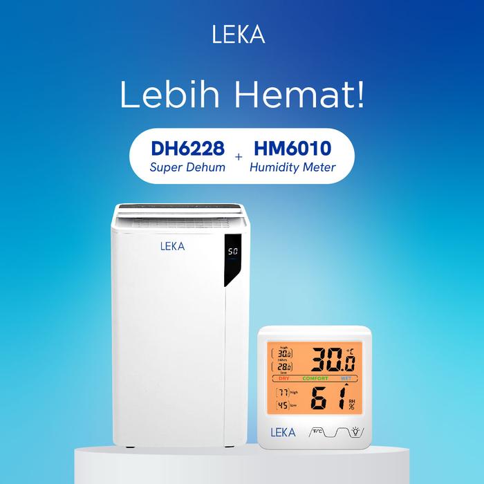 Promo [LEBIH HEMAT] Bundle LEKA DH6228 Super Dehum + HM6010 Humidity Meter Cicil 0% 3x - Kota ...