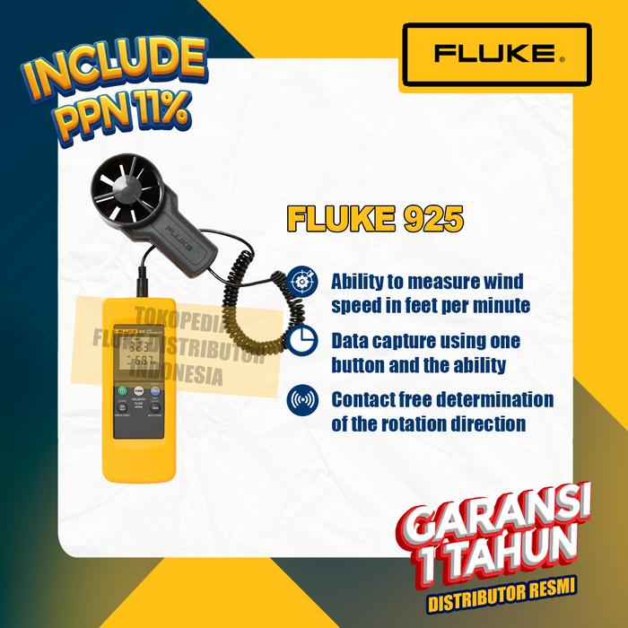 Promo Fluke 925 Digital Vane Anemometer Cicil 0% 3x - Kota Semarang ...